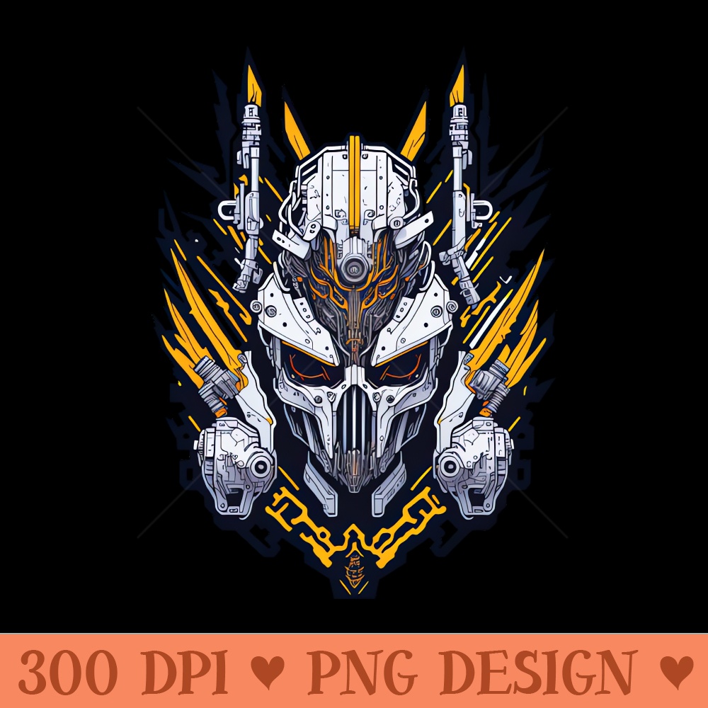 Mecha Skull S01 D55 - Digital PNG Files | Inspire Uplift