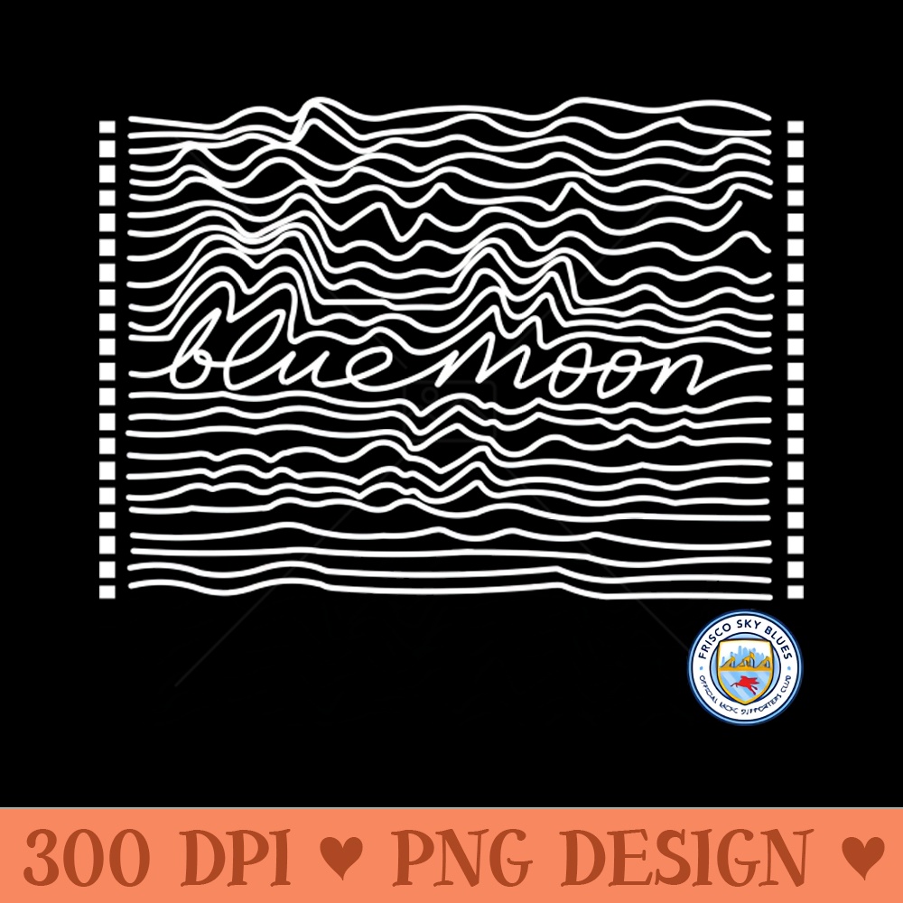 Blue Moon Soundwaves - Downloadable PNG | Inspire Uplift