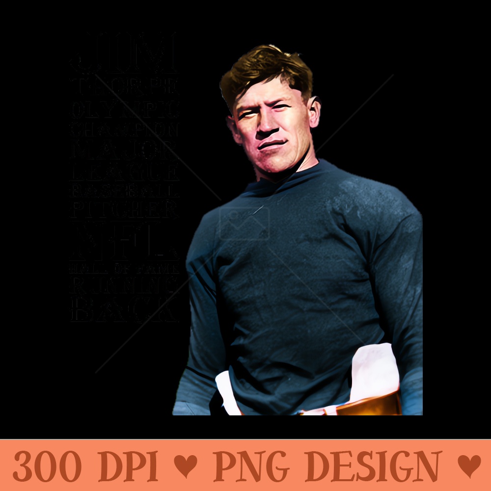 Jim Thorpe, 1912, version - Digital PNG Art | Inspire Uplift