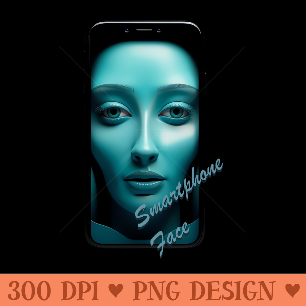 Smartphone face blue face - PNG Designs | Inspire Uplift