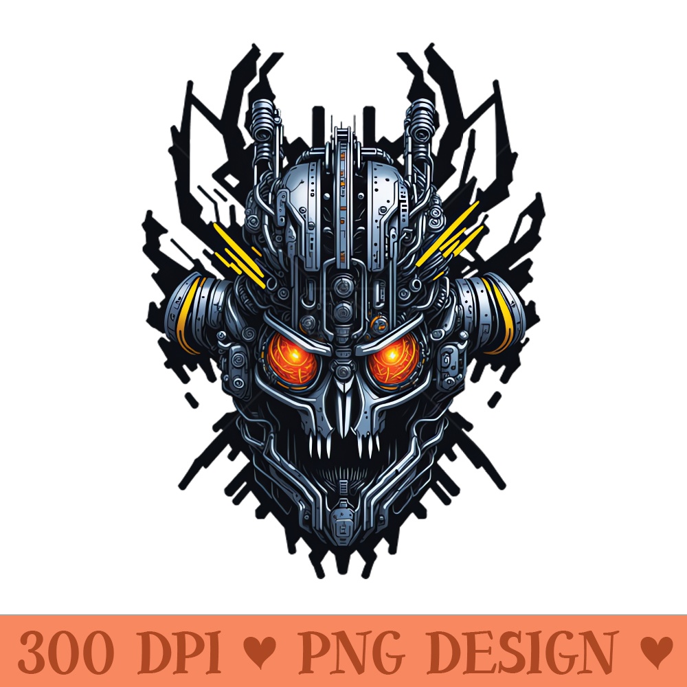 Mecha Skull S03 D14 - Digital PNG Files | Inspire Uplift