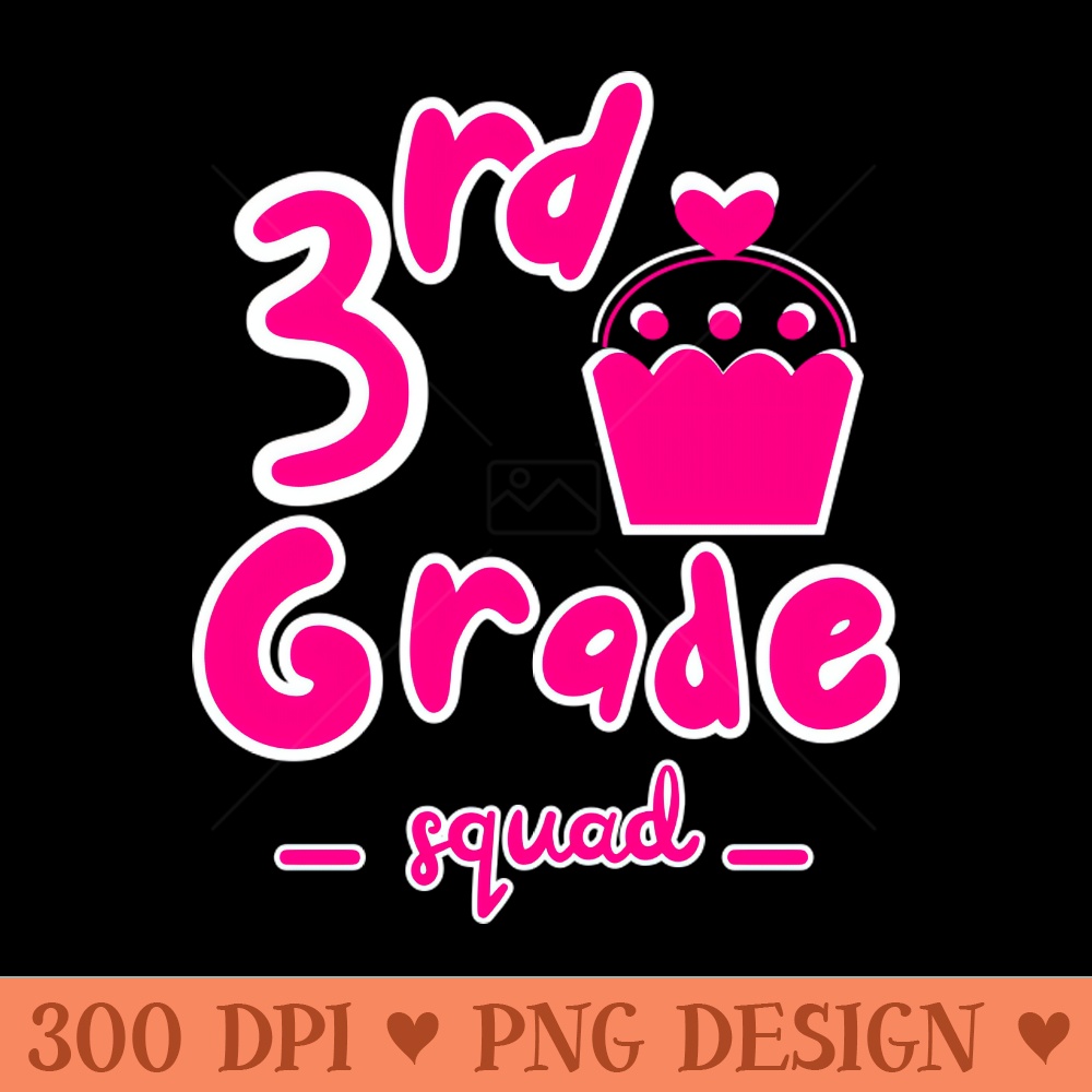 3rd grade pink cupcake - Premium PNG Downloads - Inspire Uplift