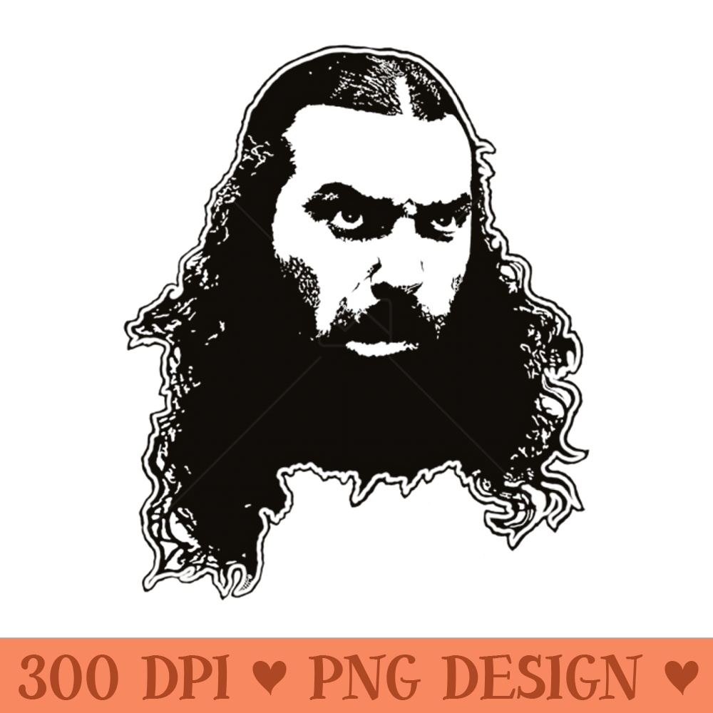 Bruiser Brody negative space - Digital PNG Art - Inspire Uplift