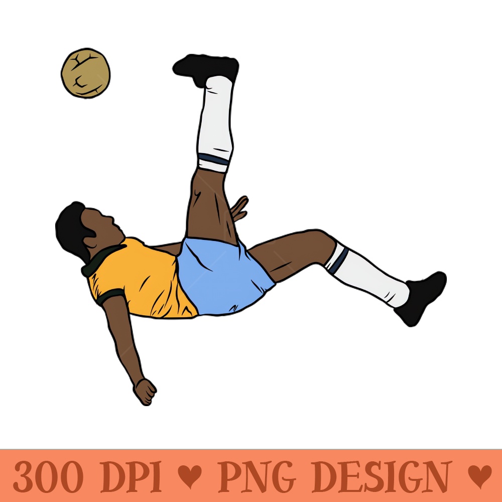 Pele Bicycle Kick - Digital PNG Download | Inspire Uplift