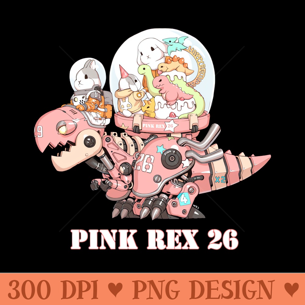 Pink Rex 26 - PNG Printables | Inspire Uplift
