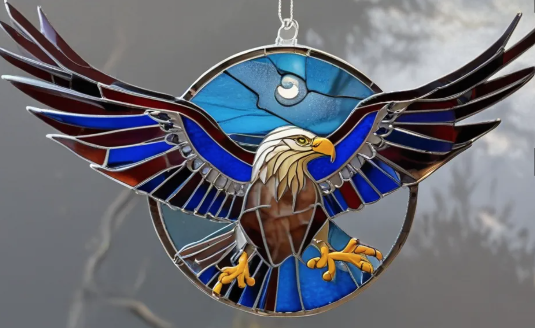 Eagle Stained glass, Decorative window art, Wildlife theme, | Inspire ...