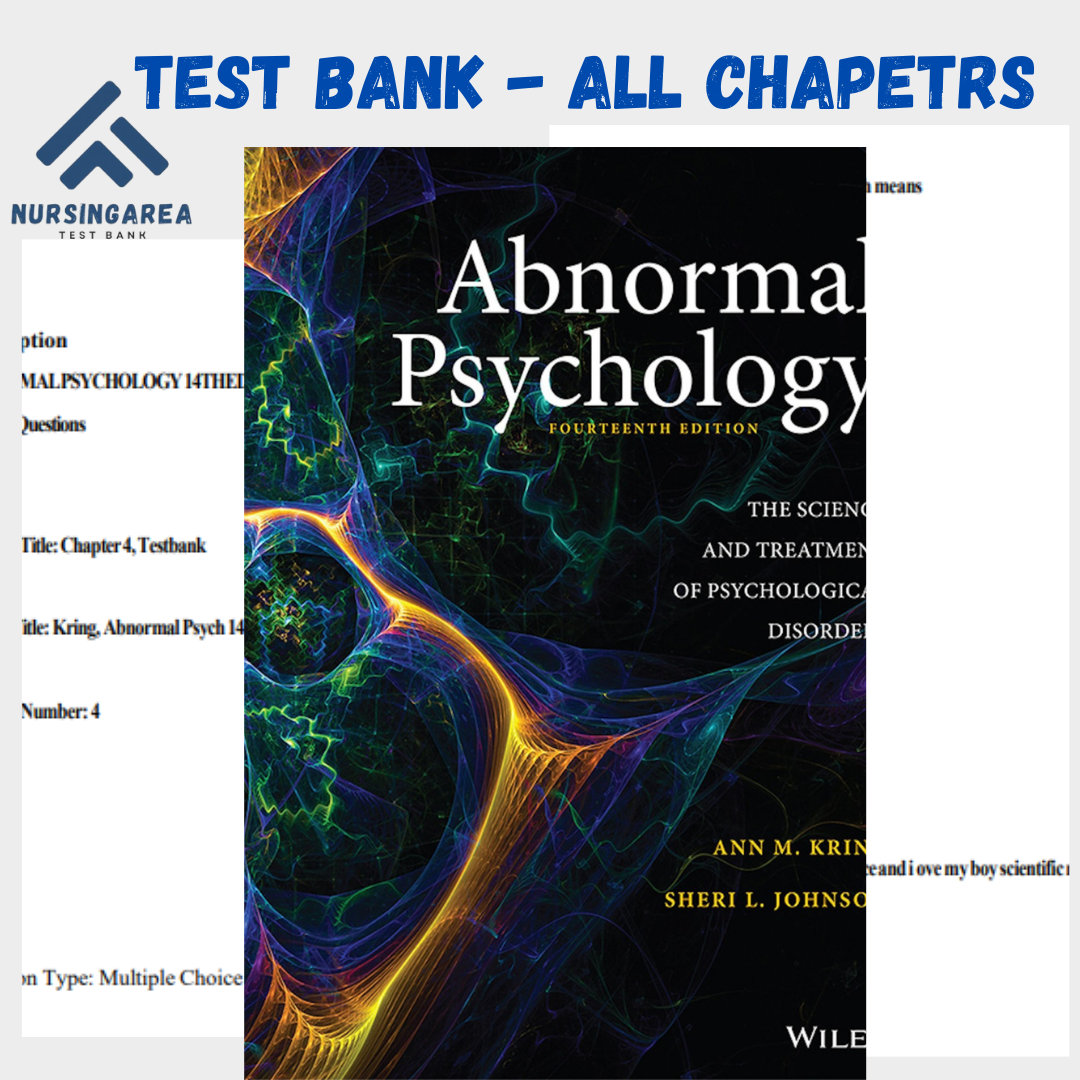 Latest 2024 Test Bank for Abnormal Psychology 14th Edition | | Inspire ...