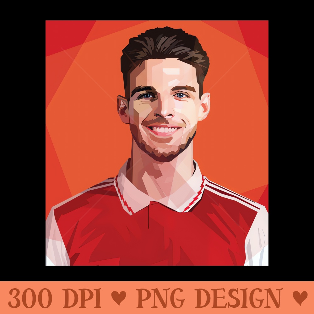 Declan Rice In Vector Art - PNG Downloadable Art | Inspire Uplift