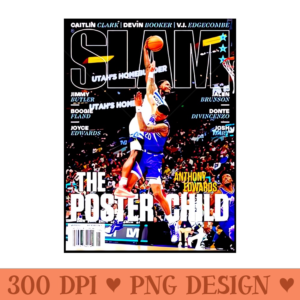 Anthony Edwards the poster vintage SLAM - Digital PNG Files | Inspire ...