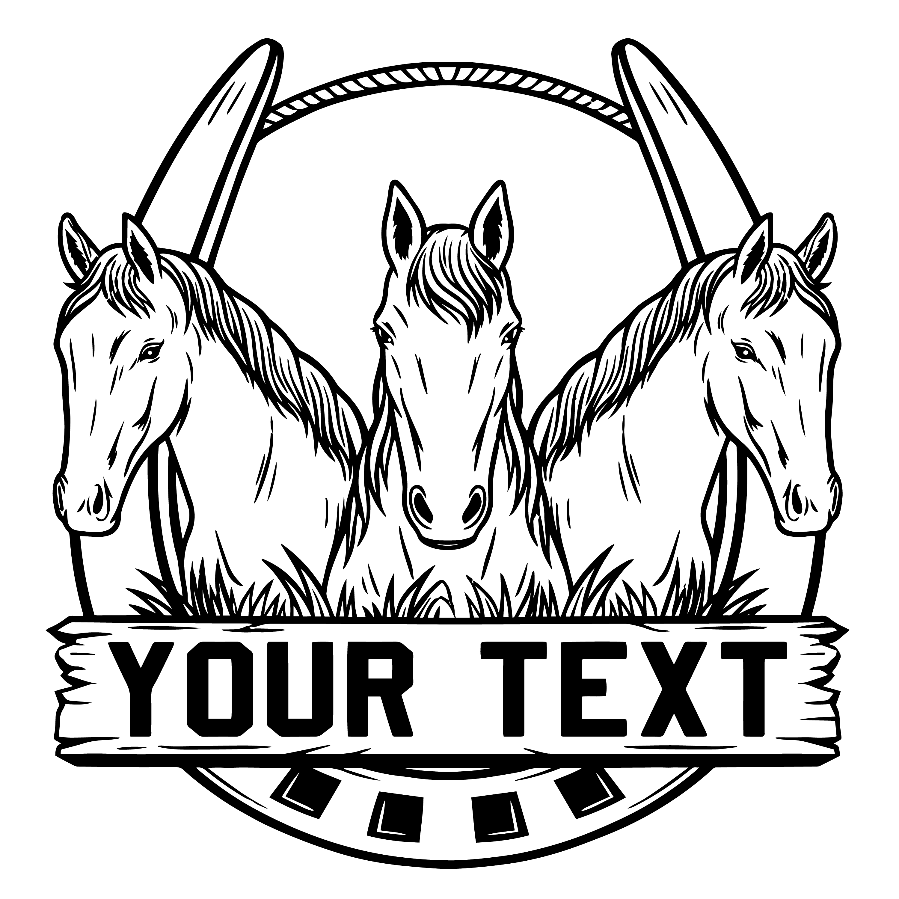 Horse Svg, Horse Monogram Svg, Horse Head Svg, Horseshoe Svg | Inspire ...