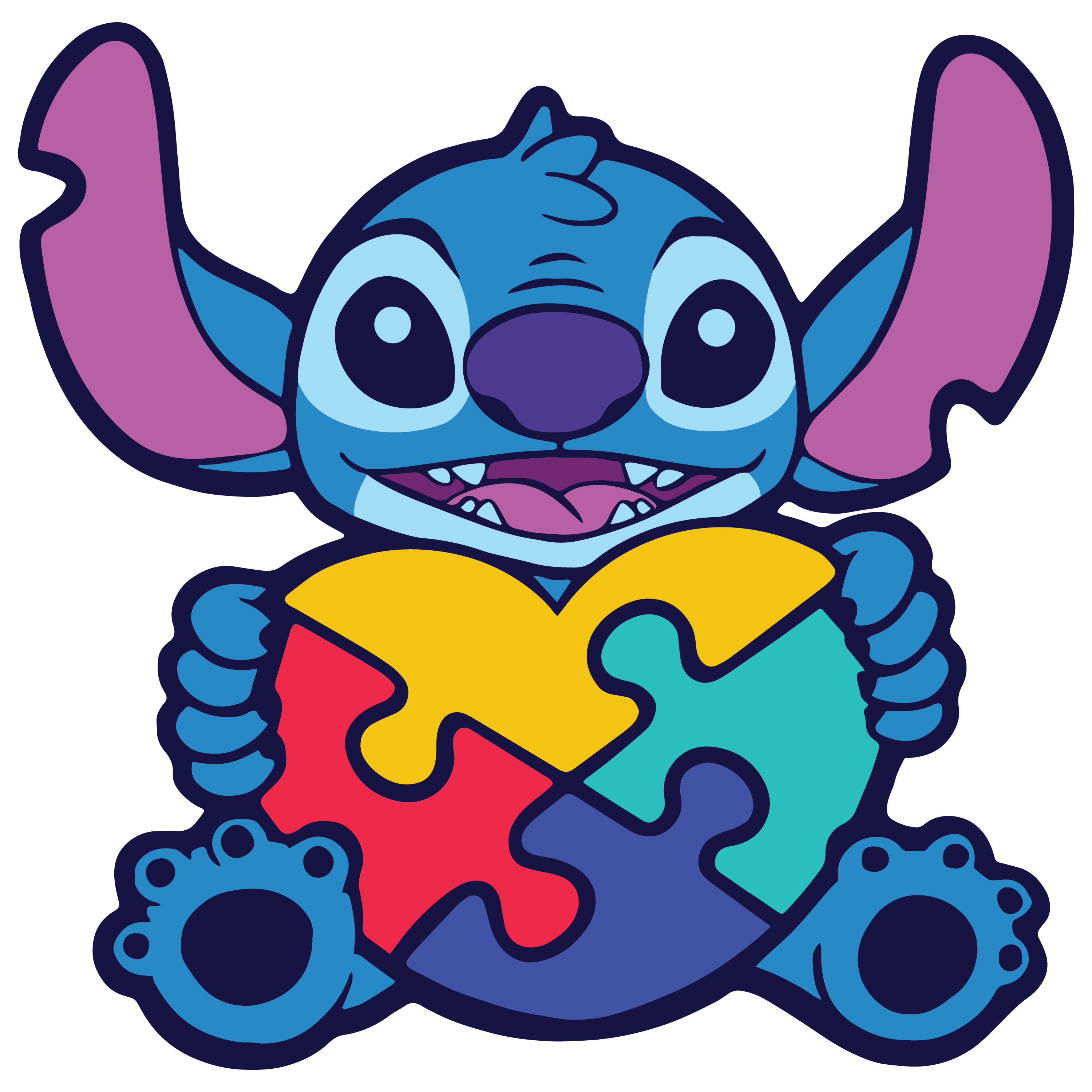 Stitch Autism Heart Svg, Stitch Autism Svg, Autism Support | Inspire Uplift