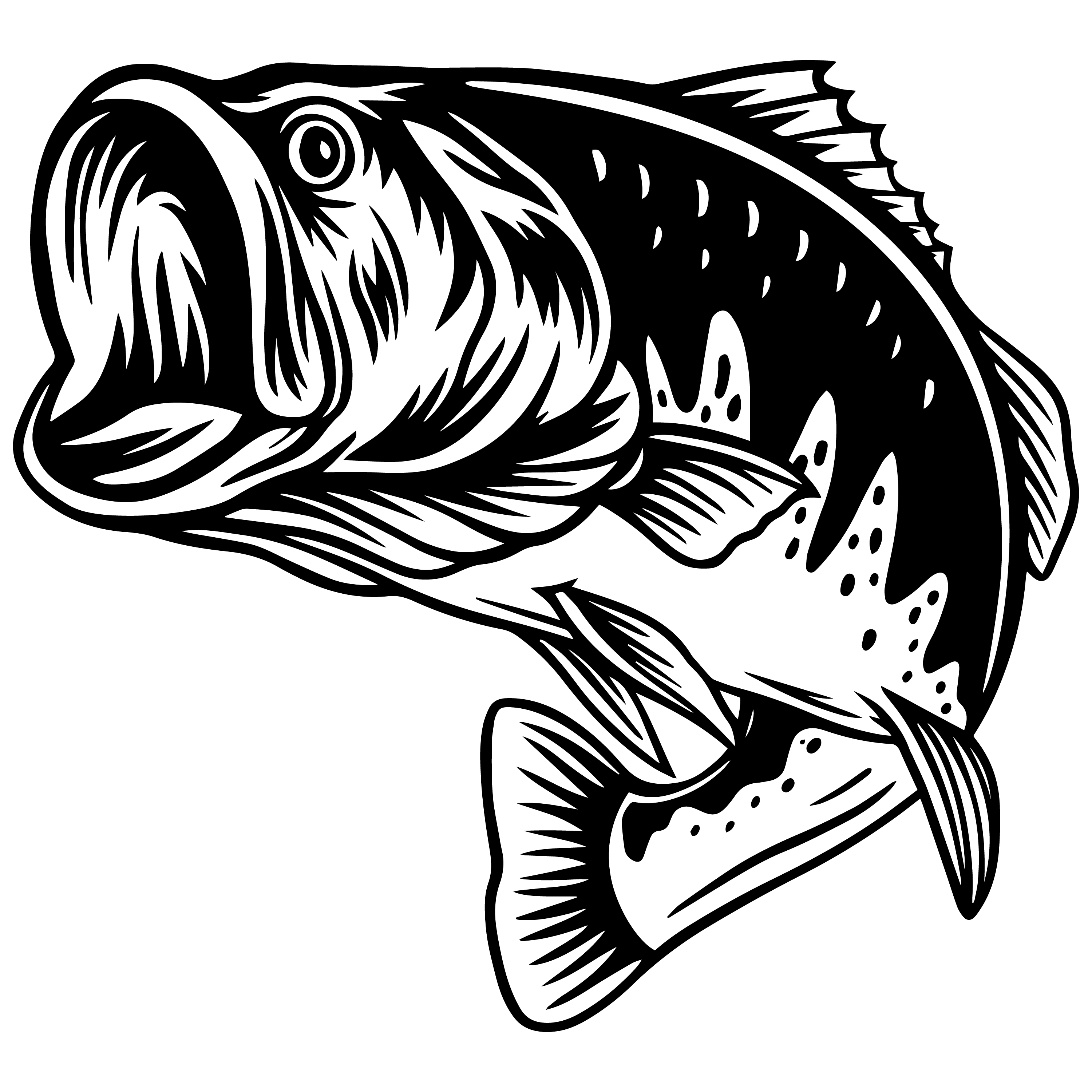 Bass Fishing Svg, Fishing Svg, Bass Fish Svg, Bass Clipart, | Inspire ...