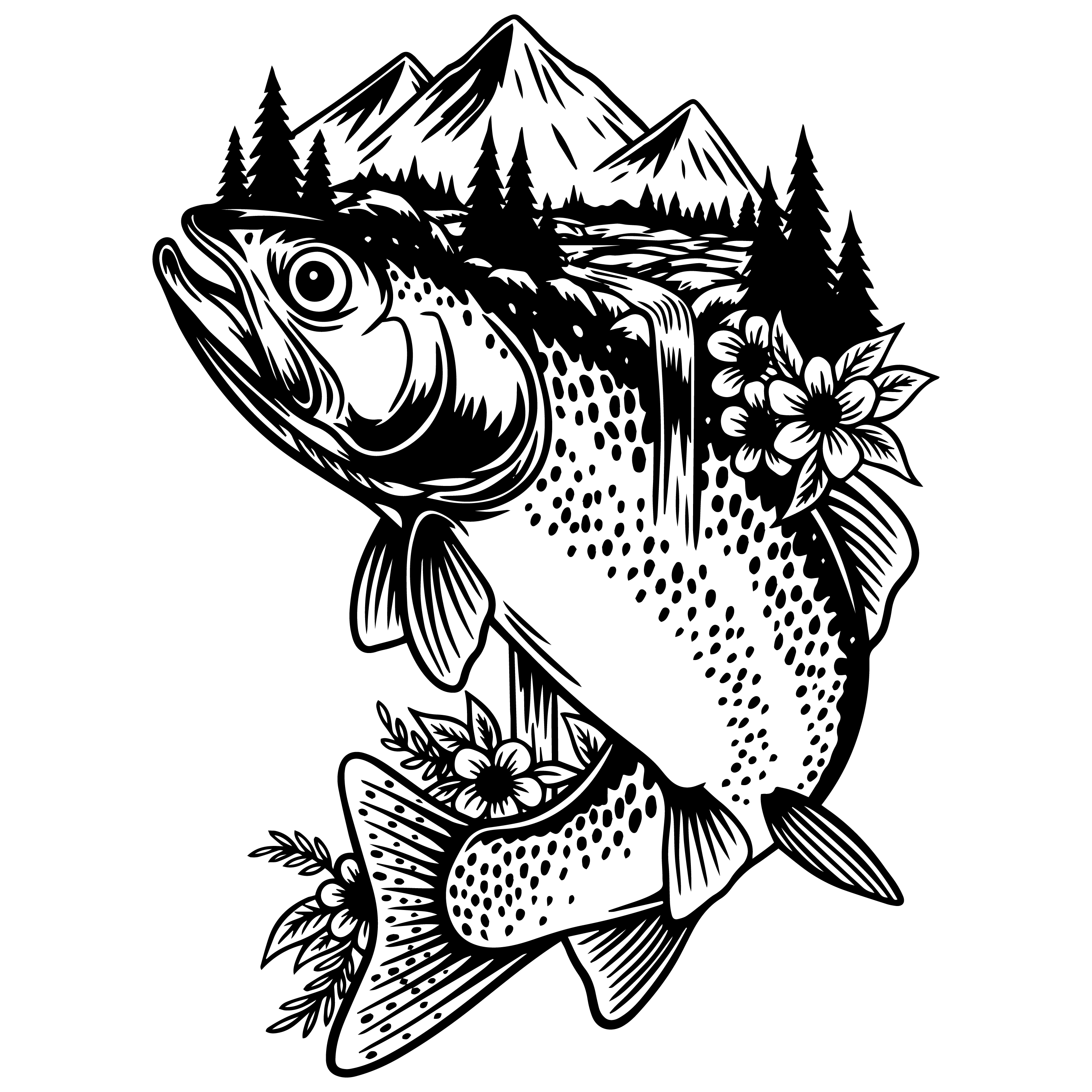 Trout Fishing Svg, Trout Fish Svg, Trout Svg, Trout Fish Cli | Inspire ...