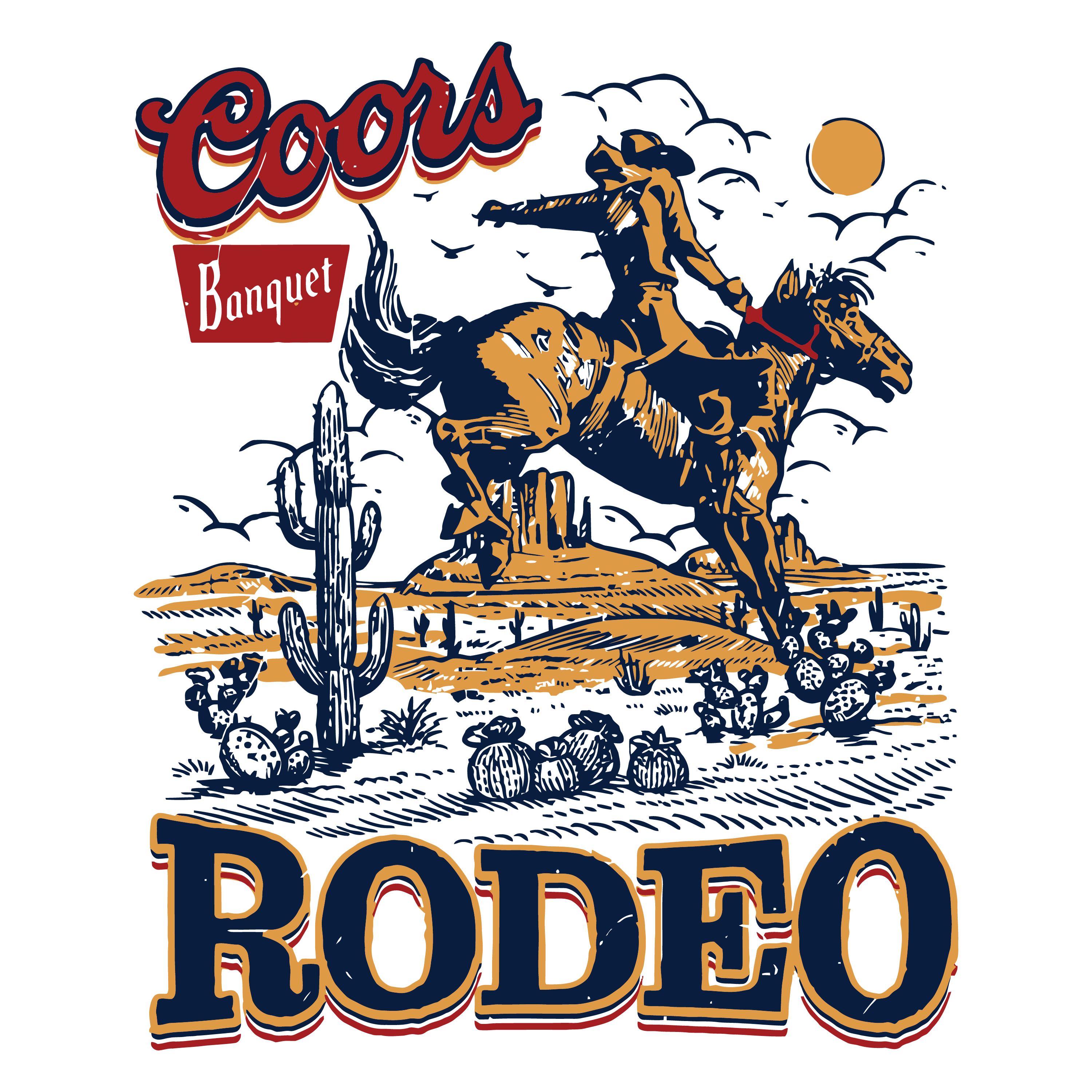 Coors Banquet Rodeo Cowboys SVG | Inspire Uplift