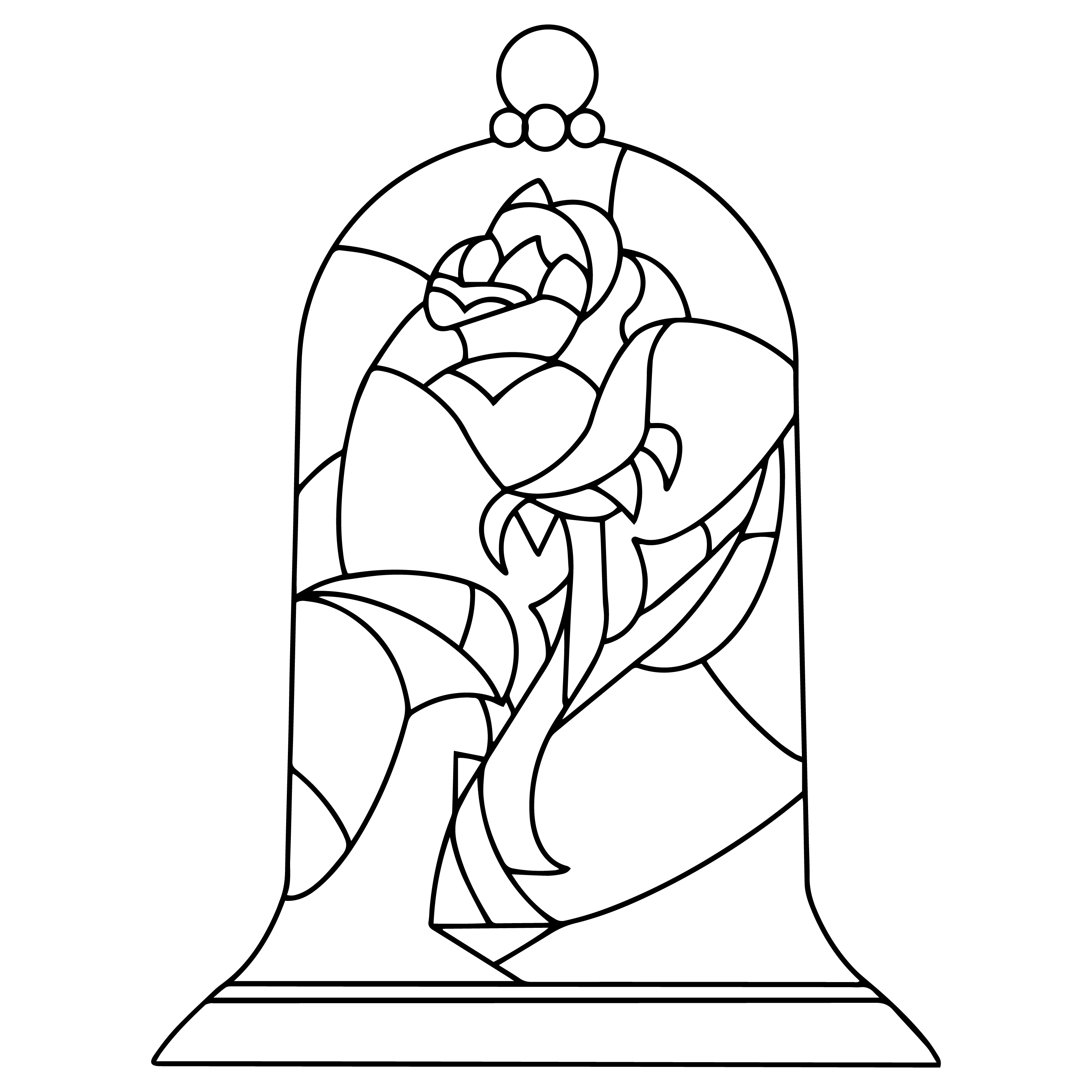 Enchanted Rose SVG - Beauty and the Beast Digital Files | Inspire Uplift