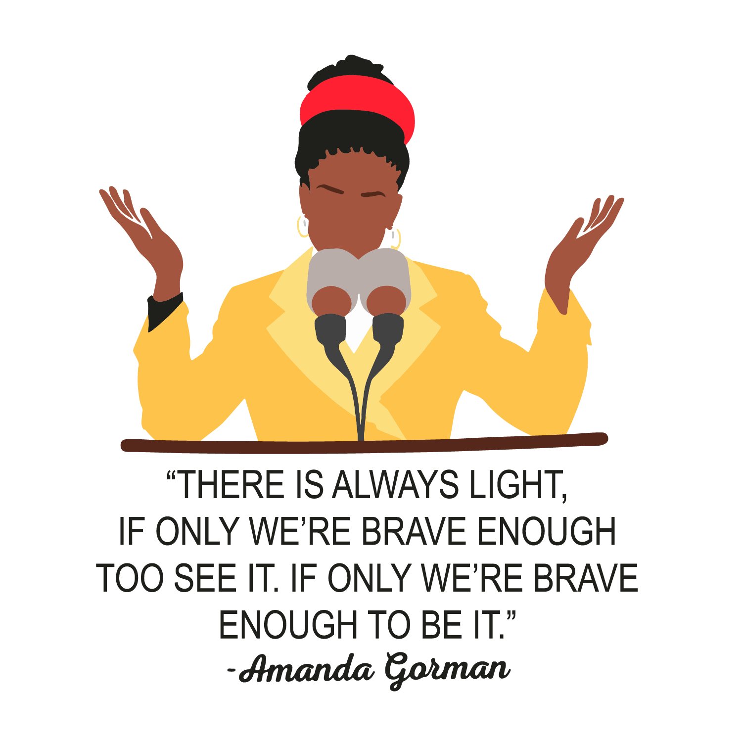 Amanda Gorman Speech Svg, Amanda Gorman SVG, Speech Svg, Poe | Inspire ...