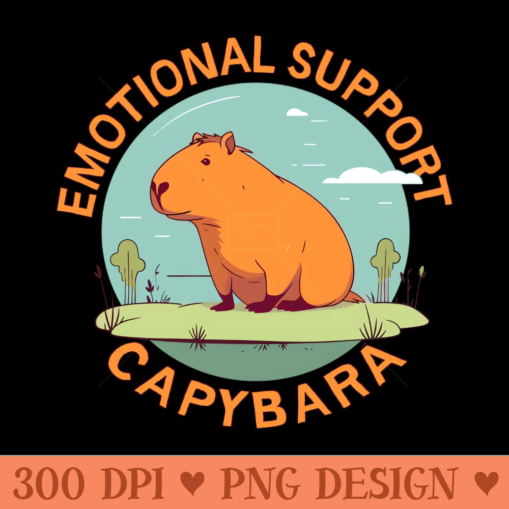 Emotional Support Capybara - PNG Clipart | Inspire Uplift
