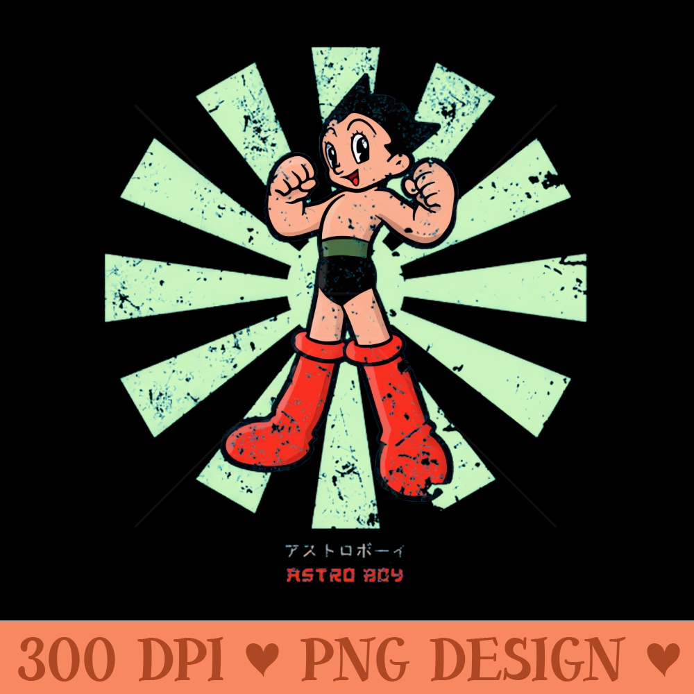 Astro Boy Retro Japanese - Downloadable PNG | Inspire Uplift