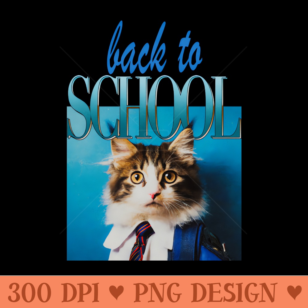 Back to School Cat - PNG Download Pack | Inspire Uplift