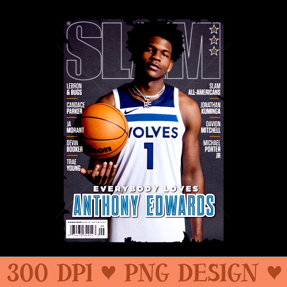 Slam Anthony Edwards Jump - PNG Design Downloads | Inspire Uplift