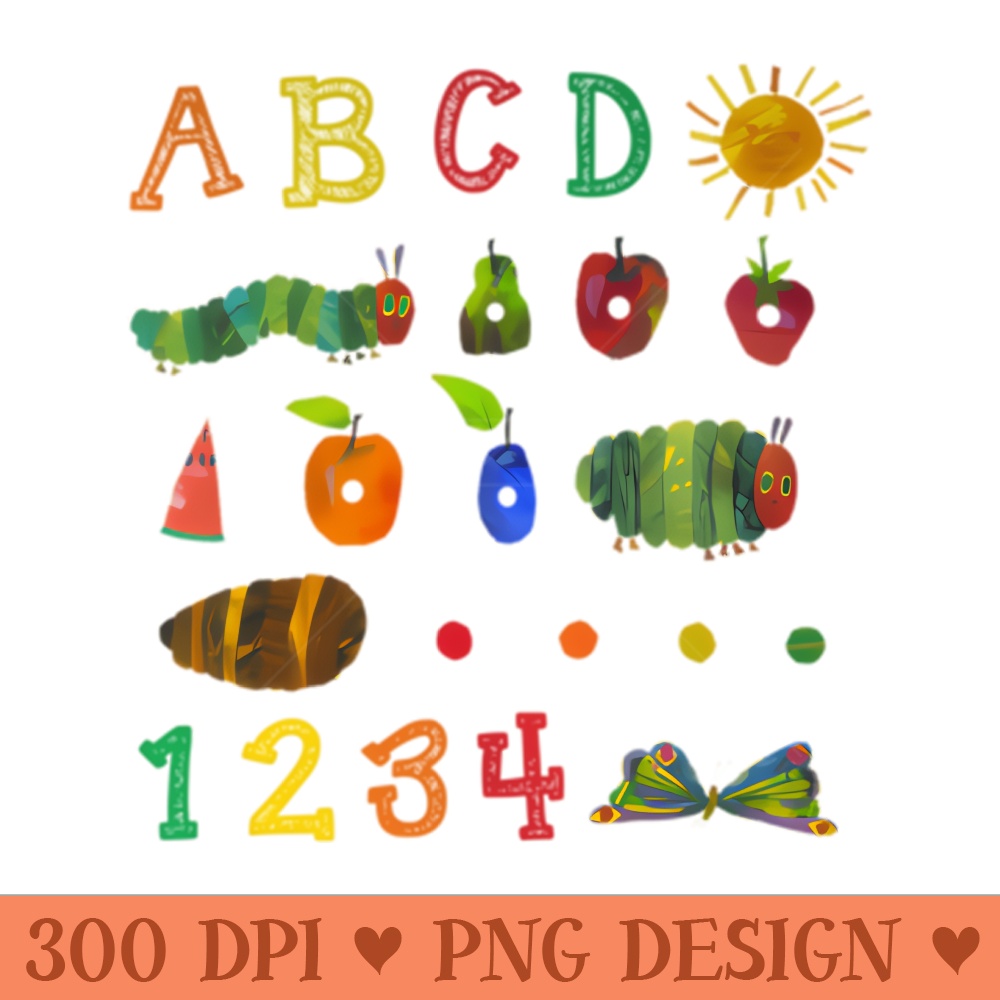 Cute Caterpillar Transformation Back To School - Digital PNG | Inspire ...