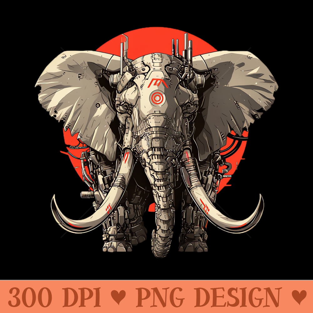 mecha elephant - PNG Artwork | Inspire Uplift