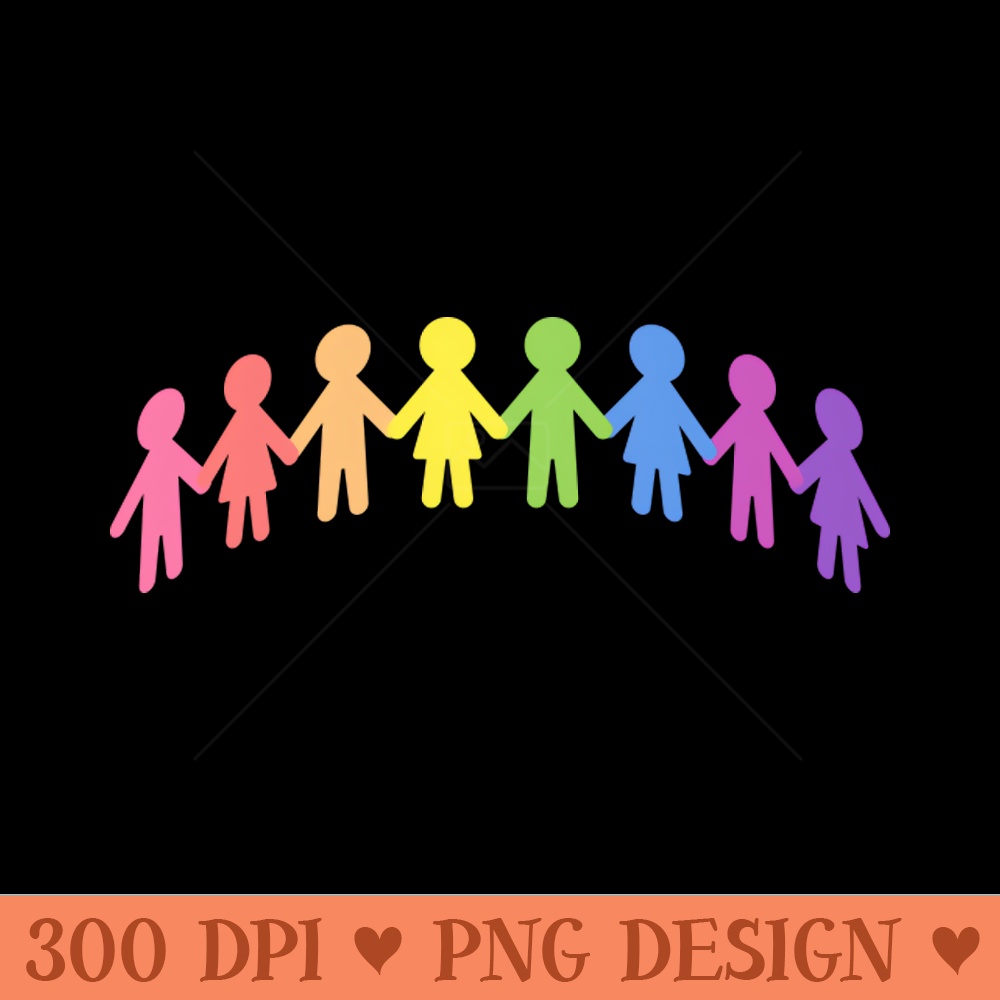 Paper People Or Doll Chain Semi Circle - PNG Downloadable Ar | Inspire ...