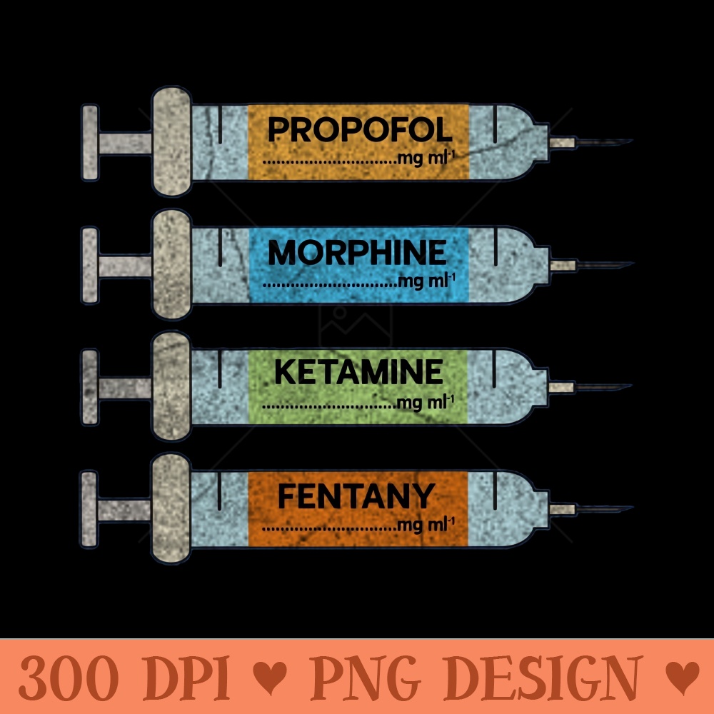 CRNA anesthesia drugs syringe labels Design - Premium PNG Do | Inspire ...