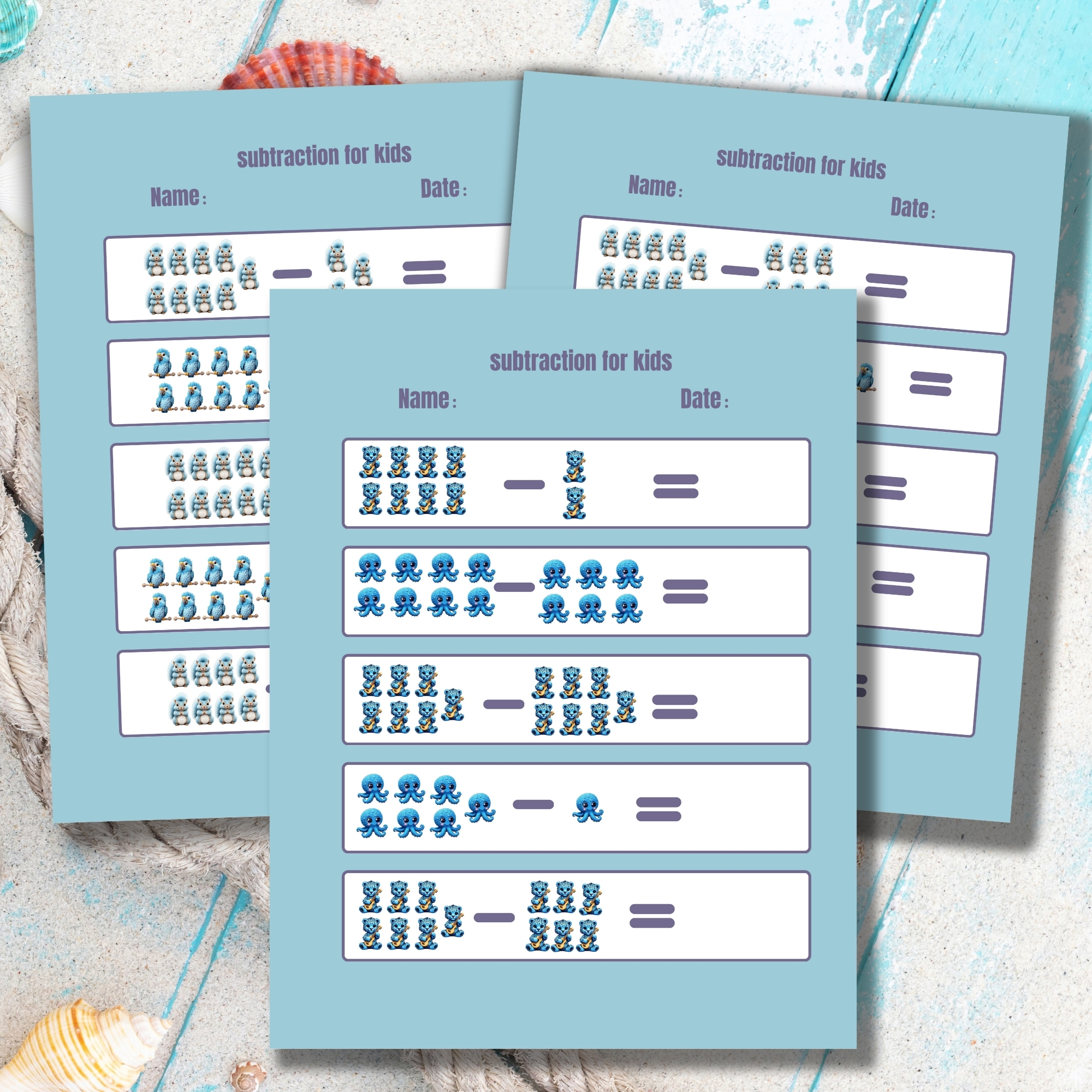 Discover Numbers with Math Subtraction Pages!, Math is Fun w - Inspire ...