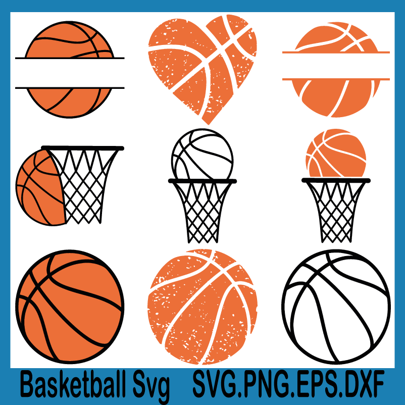 Half Basketball Clipart
