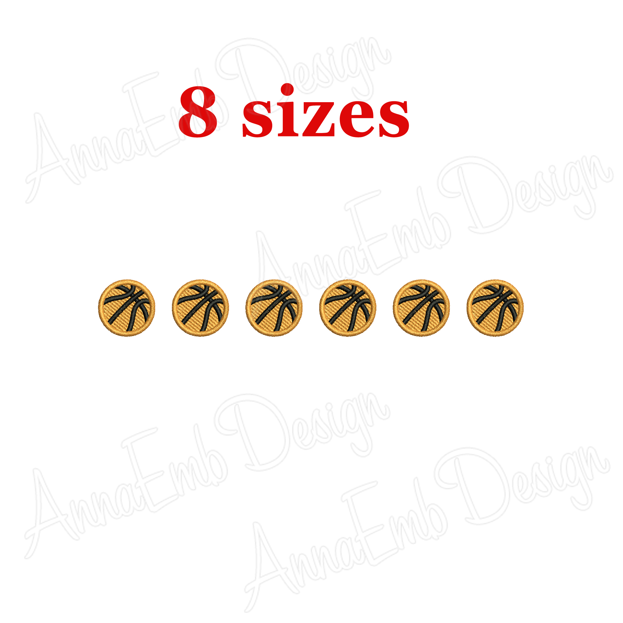Basketball Embroidery Design. | Inspire Uplift