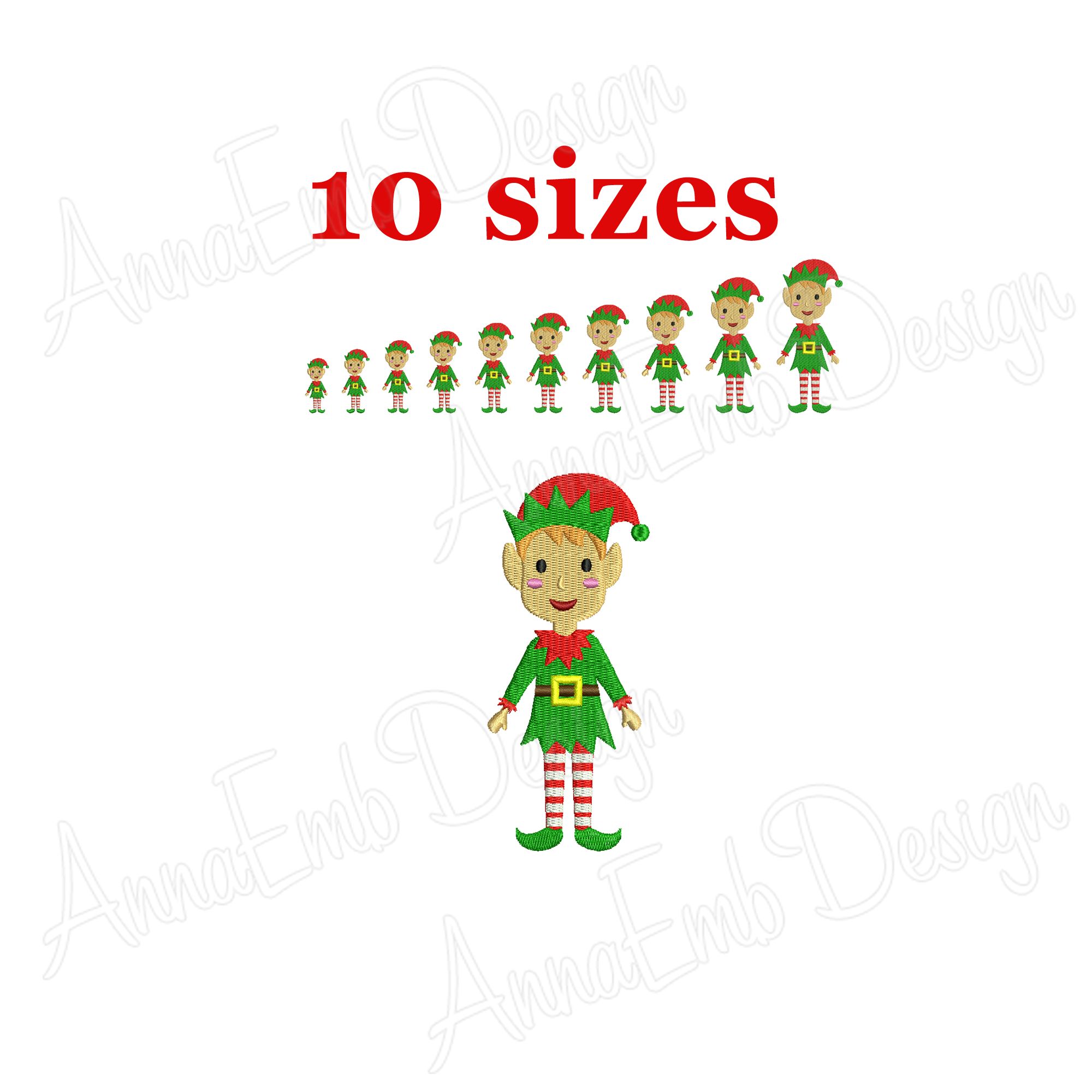 Christmas Elf Embroidery Design. | Inspire Uplift