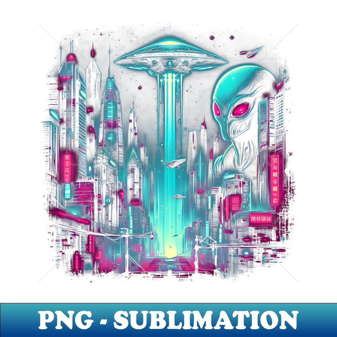Neon Intrusion The Alien City - High-Resolution PNG Sublimat | Inspire ...