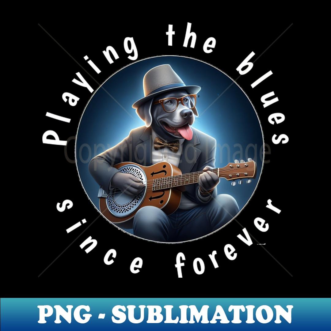 Old blues dog Playing the blues (white text) - Creative Subl | Inspire ...