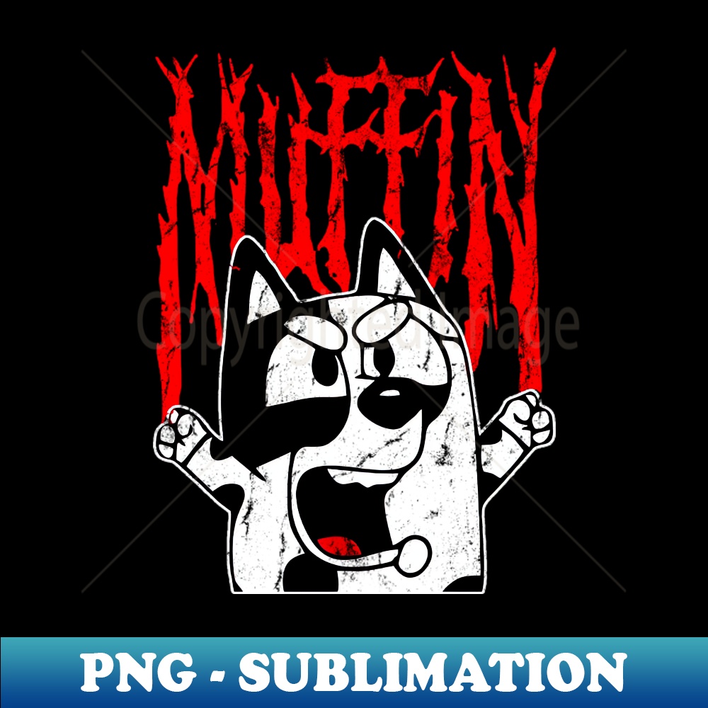 Muffin Bluey Metal - High-Resolution PNG Sublimation File | Inspire Uplift