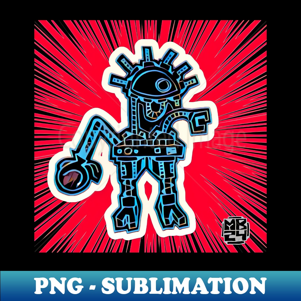 Spikey Eye Bot Mark - PNG Transparent Sublimation File | Inspire Uplift