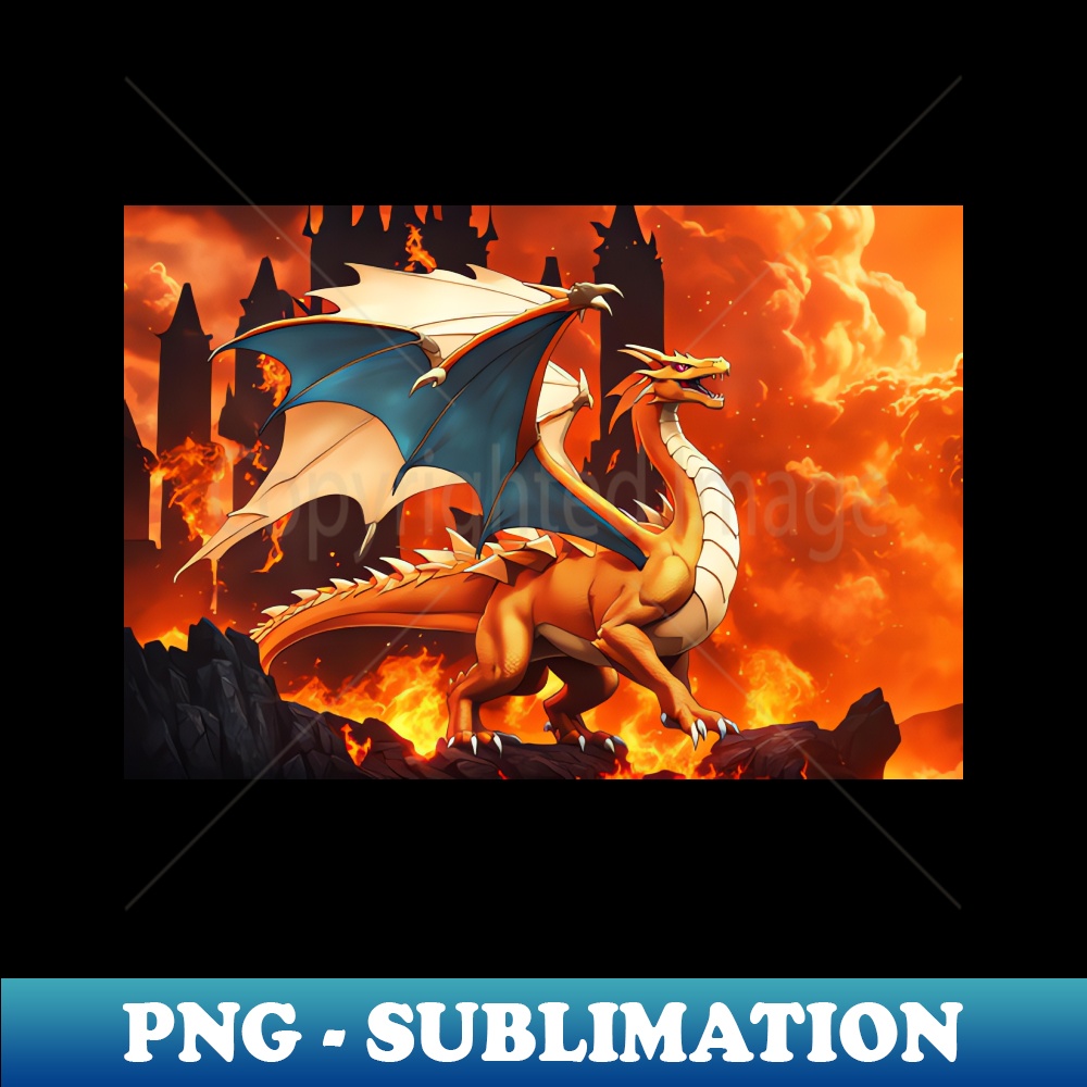 Fire-type Kanto starter - Retro PNG Sublimation Digital Down | Inspire ...