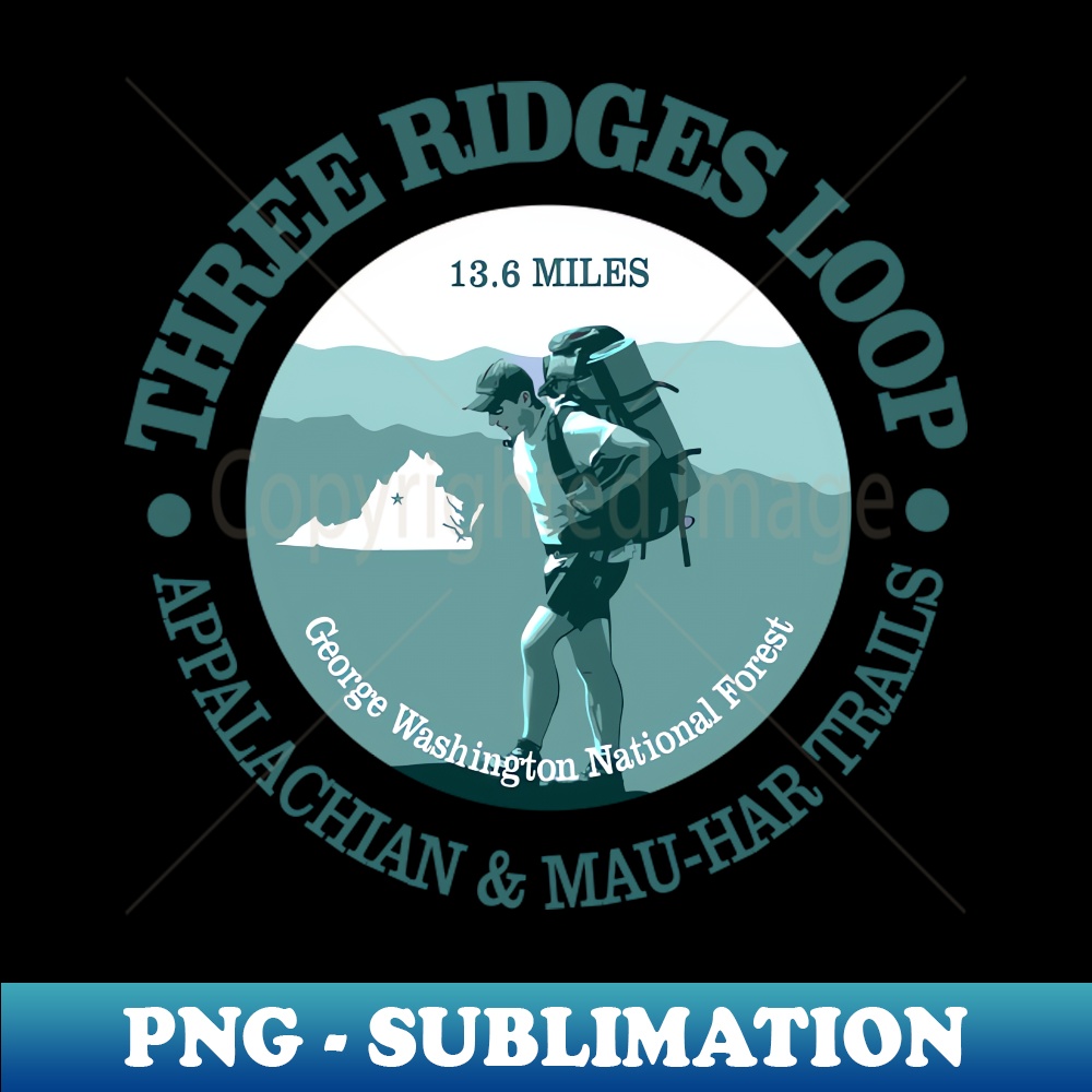 Three Ridges Loop (T) - Instant PNG Sublimation Download | Inspire Uplift
