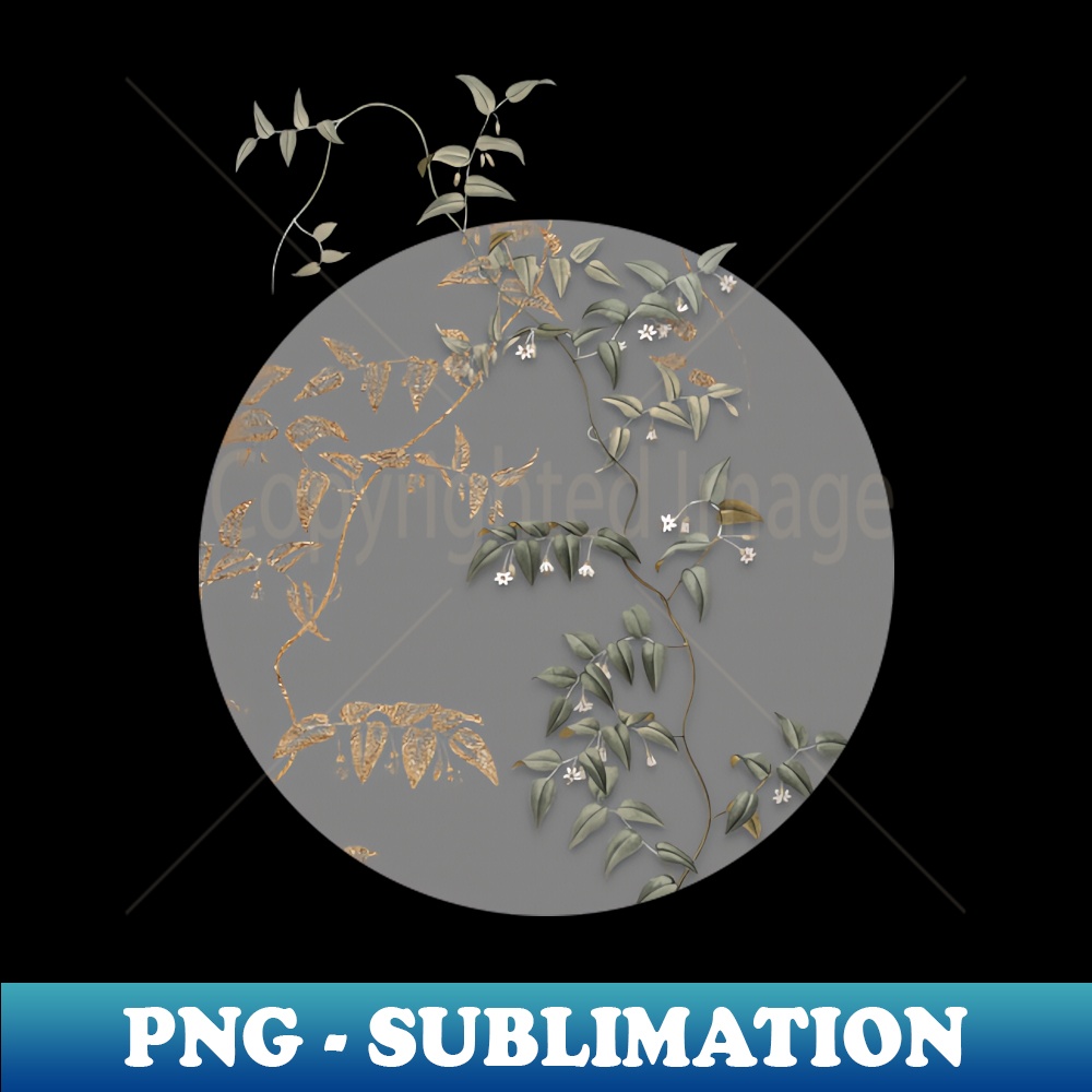 Vintage Bridal Creeper Botanical Illustration on Circle - PN | Inspire ...