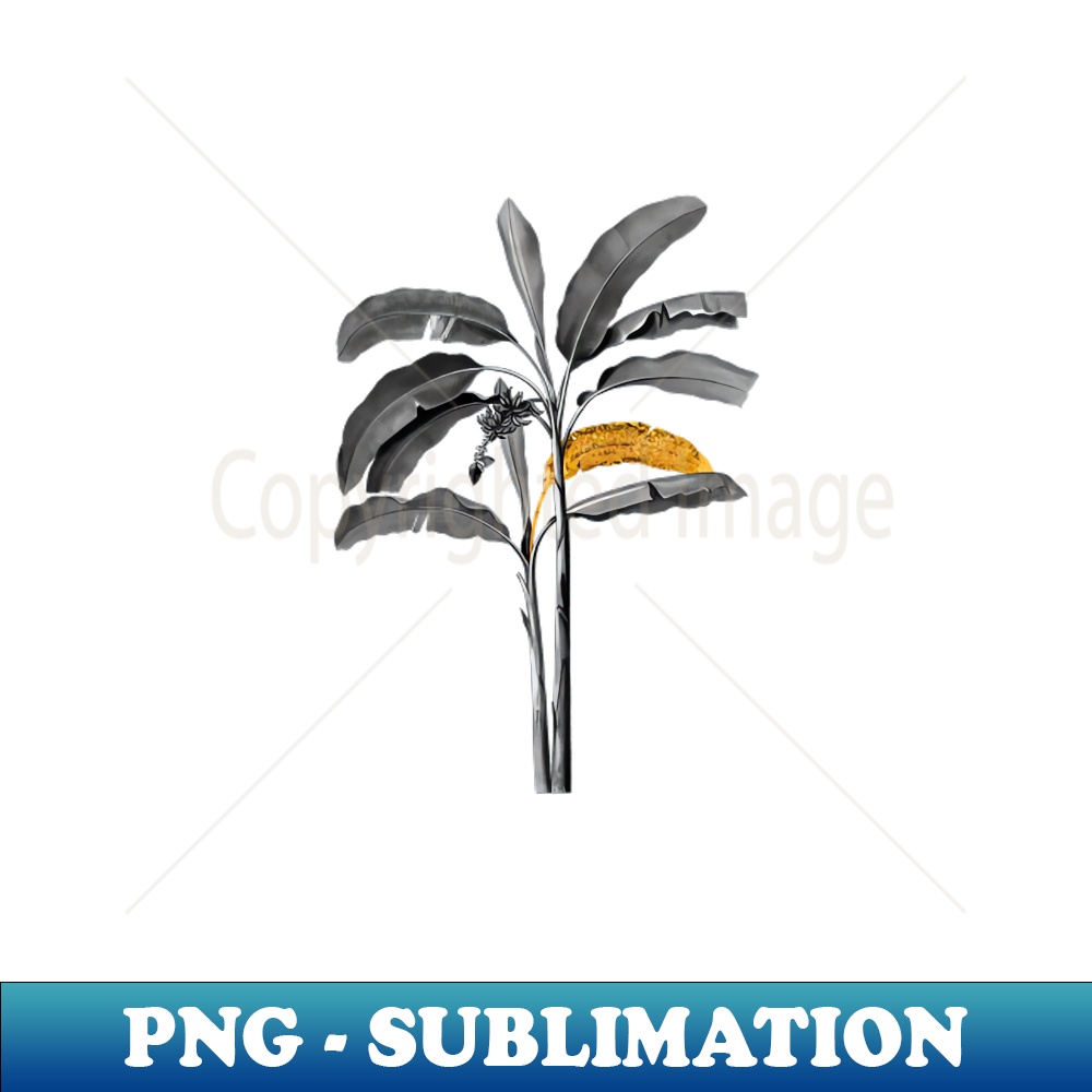 Black and Gold Leaf - Banana Tree - Vintage Botanical | Inspire Uplift