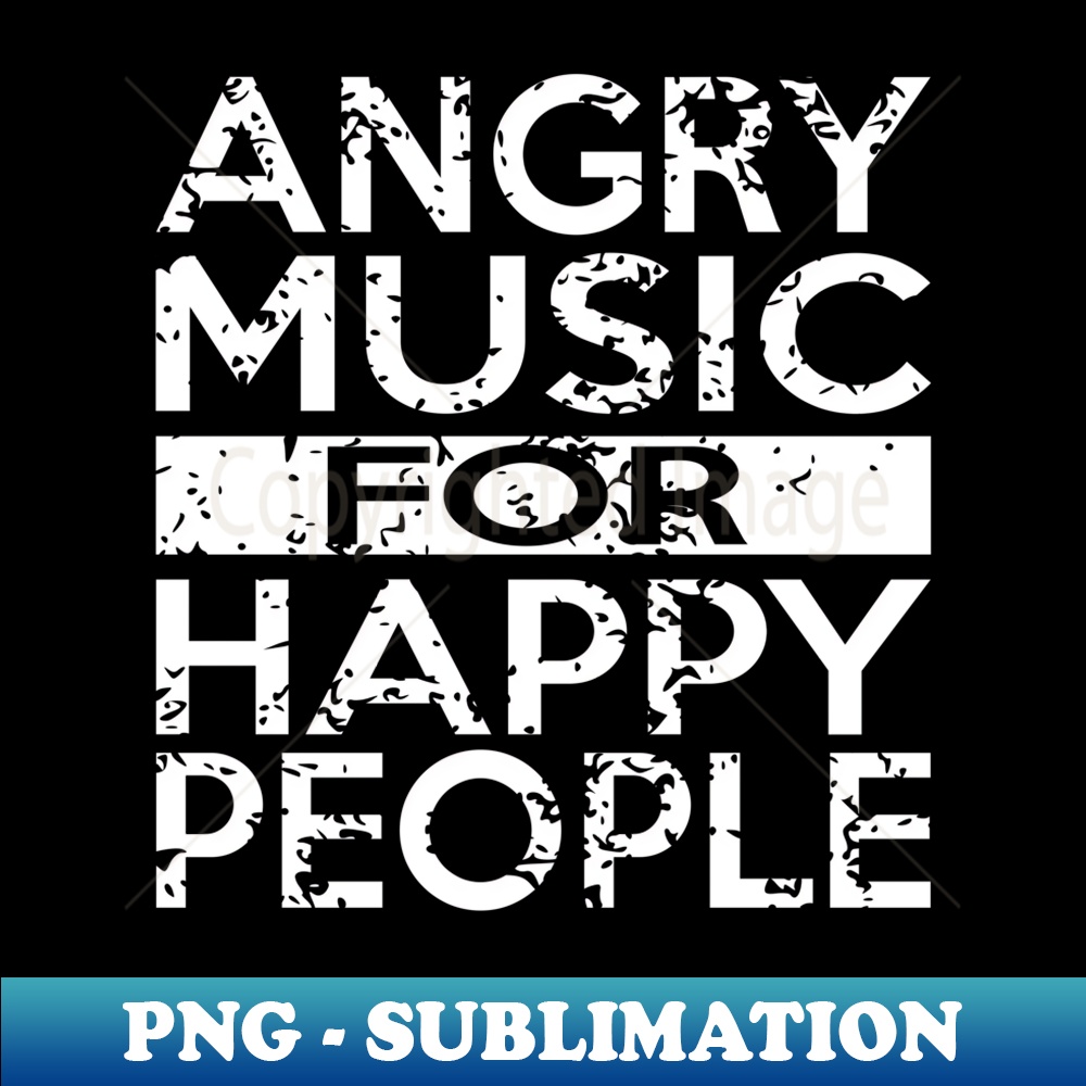 BACK PRINT Angry Music Happy People Heavy Metal Hard Rock - | Inspire ...