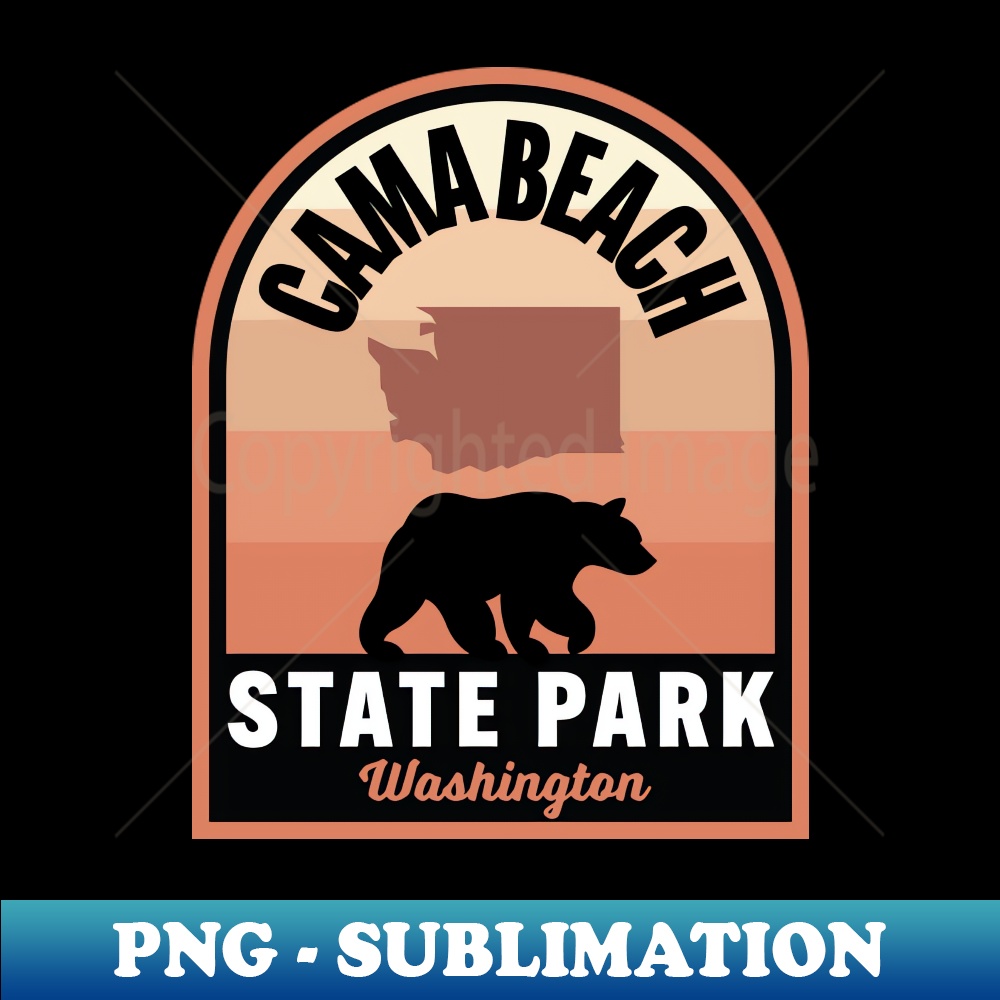 Cama Beach State Park WA Bear - Instant PNG Sublimation Down | Inspire ...
