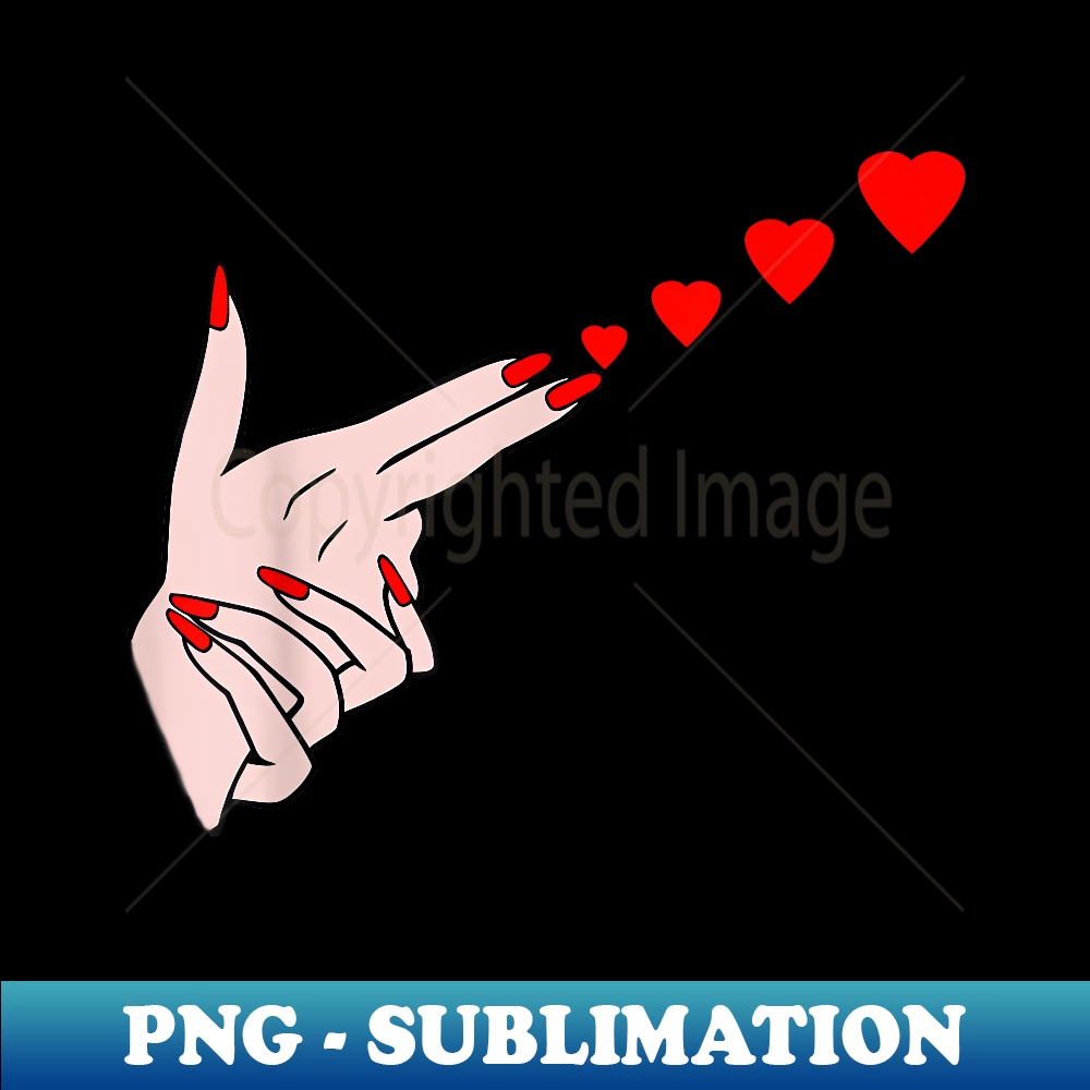Hand Fingers Shooting Hearts Sweet Red Emo Icon Fall In Love | Inspire ...