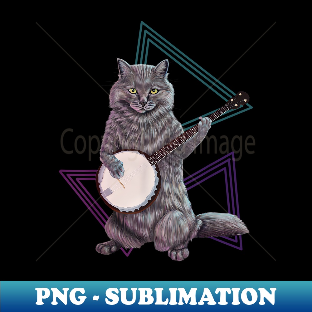 Banjo cat - rock kitty playing the banjo | Inspire Uplift