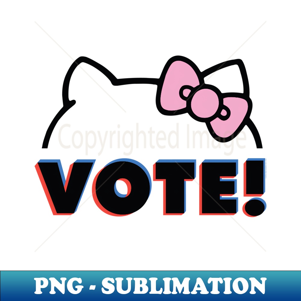Hello Kitty Vote Bow Outline - Signature Sublimation PNG Fil | Inspire ...