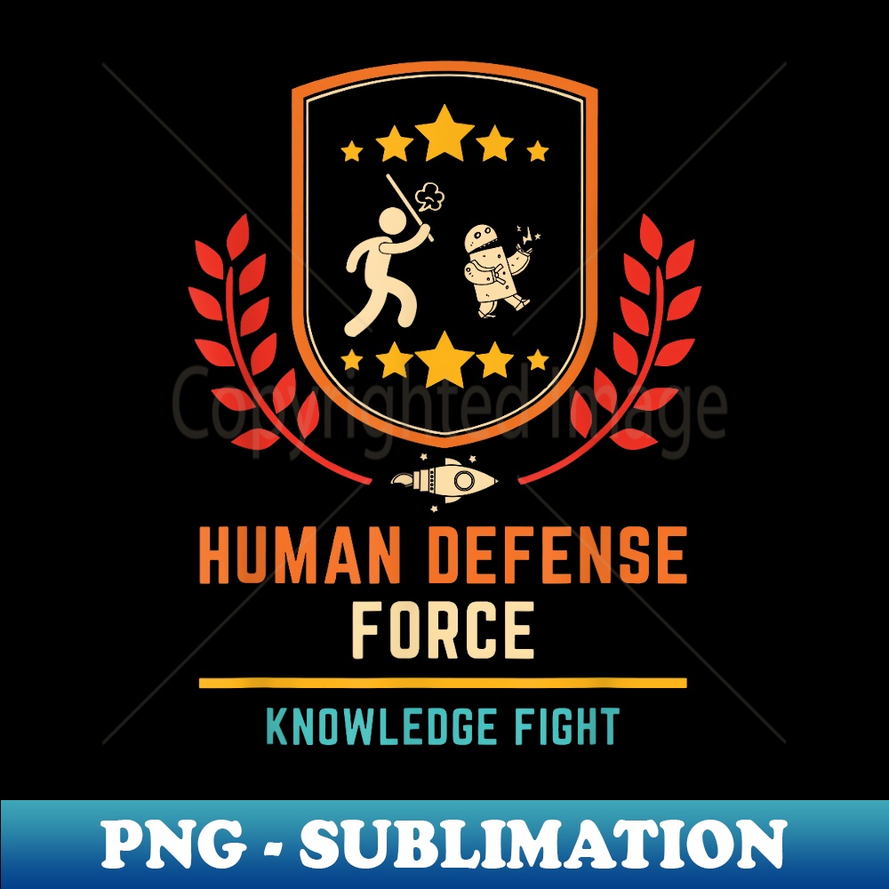 Human Defense Force Knowledge Fight Retro - Decorative Subli | Inspire ...