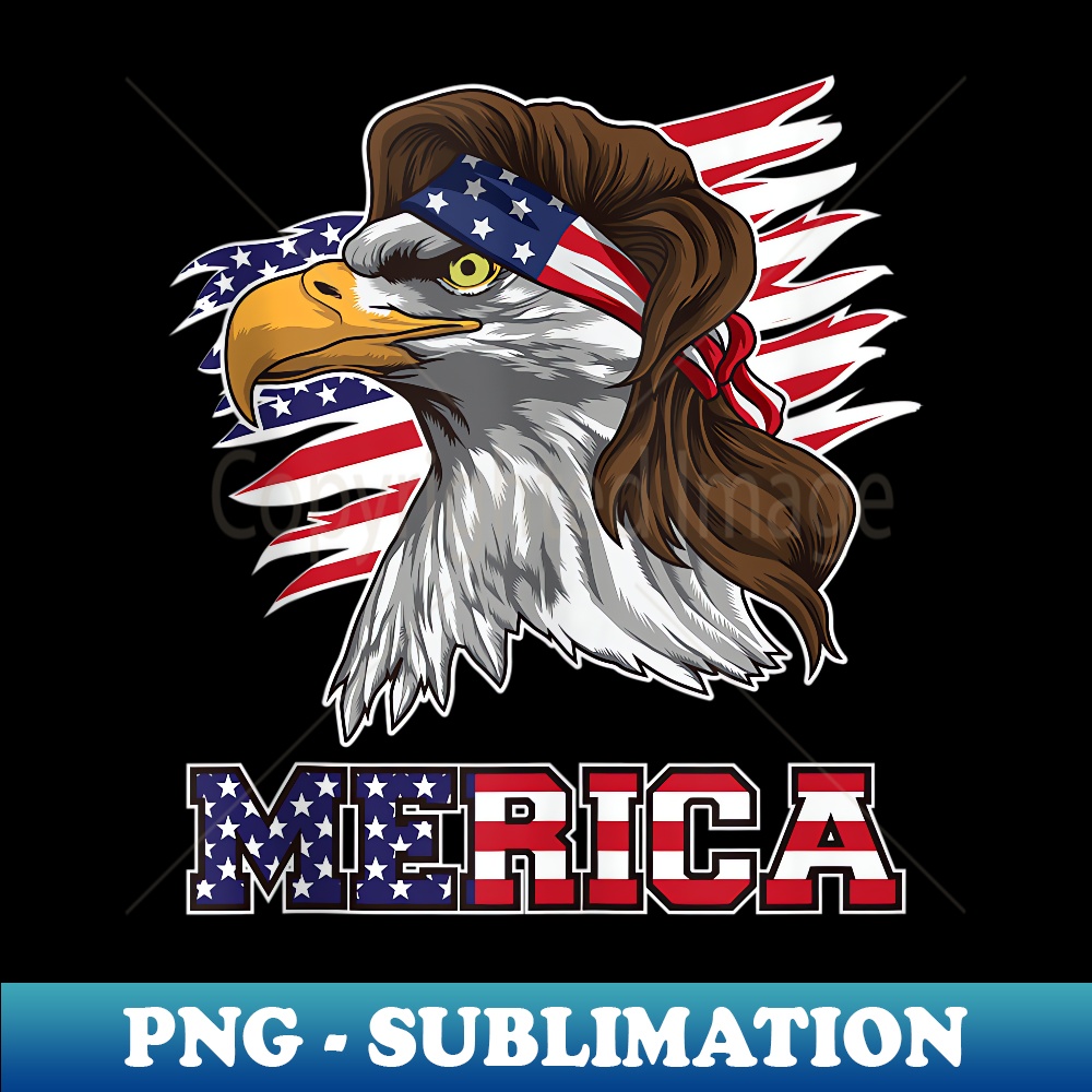 American Bald Eagle Mullet - Merica Bird Of Prey | Inspire Uplift