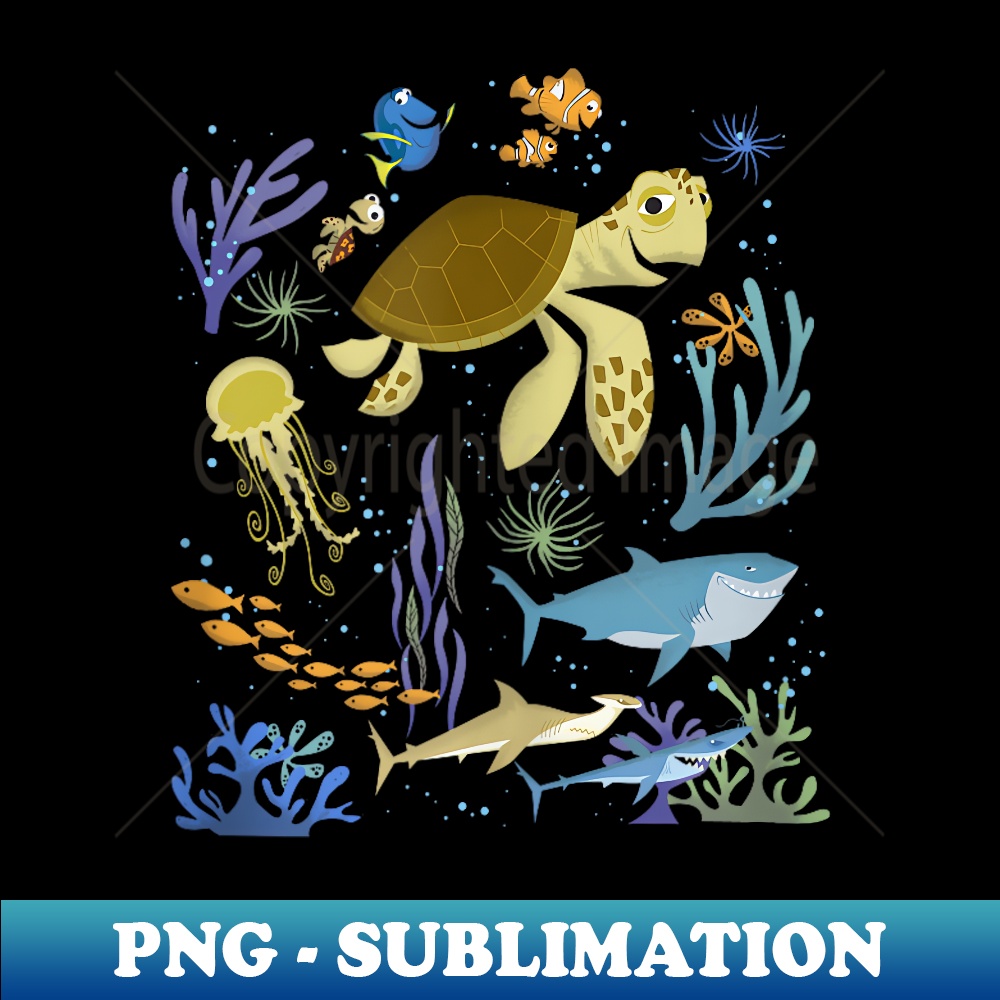 Disney Pixar Finding Nemo Group Shot Ocean Residents - Premi | Inspire ...