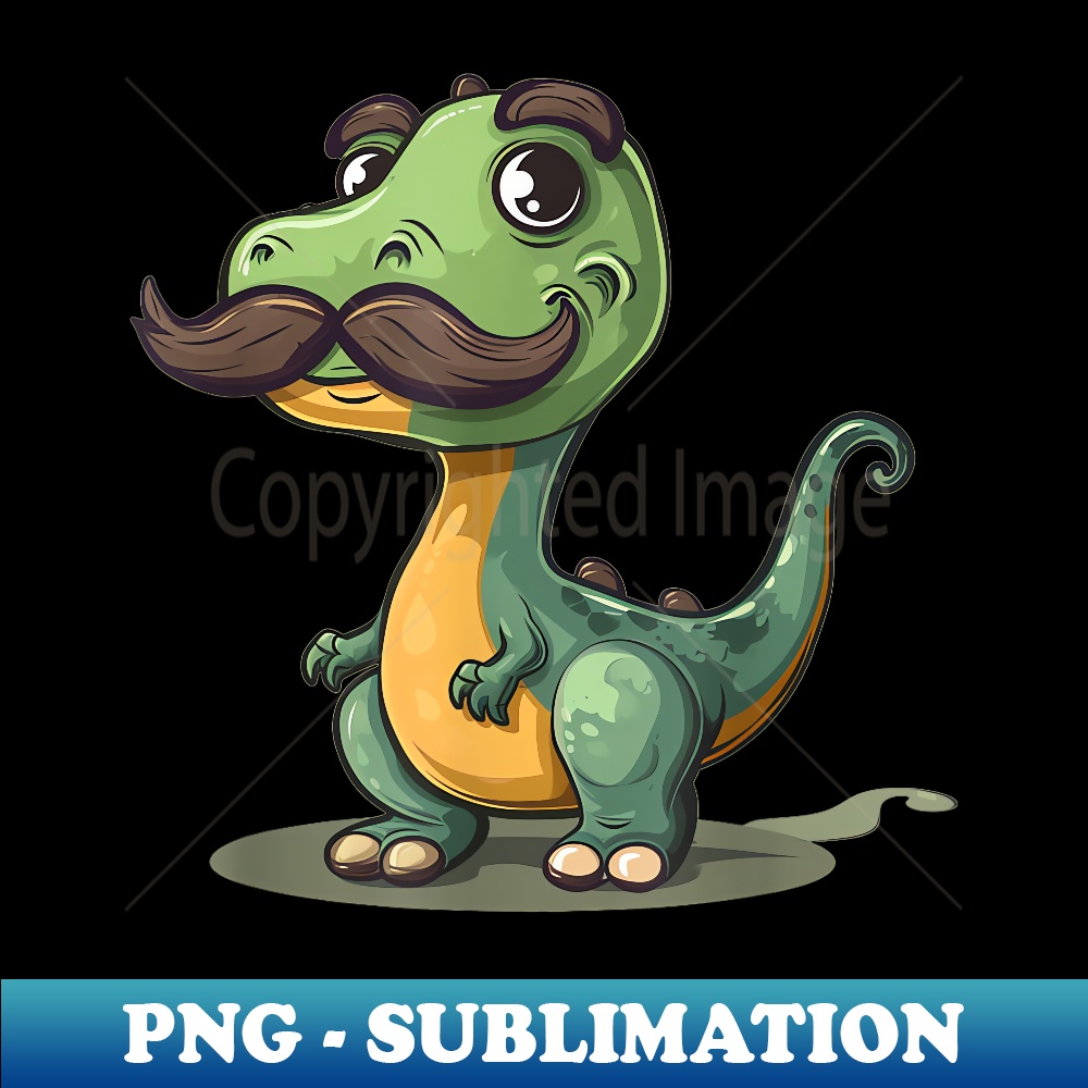 Funny dinosaur with mustache beard for adults and kids - Sub | Inspire ...