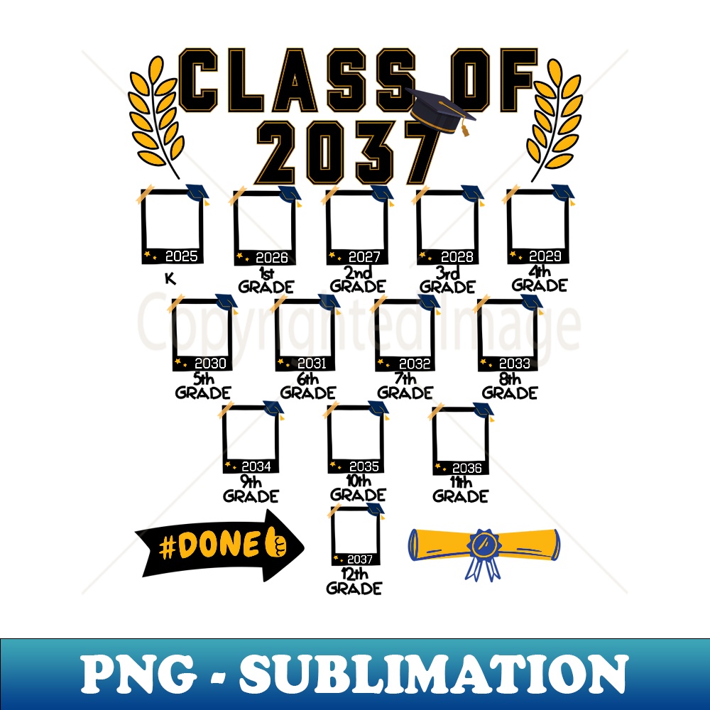 Class of 2037 12th With Space For Checkmarks Grow With Me - | Inspire ...